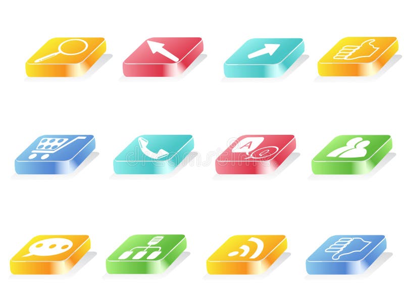 3d button icon stock vector. Illustration of colors, searching - 22271025