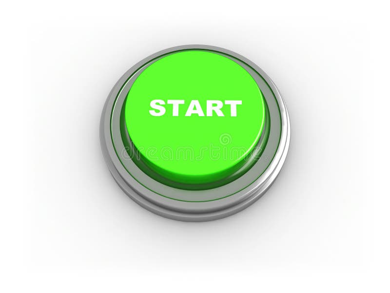 3d button - start stock illustration. Illustration of metal - 6917000
