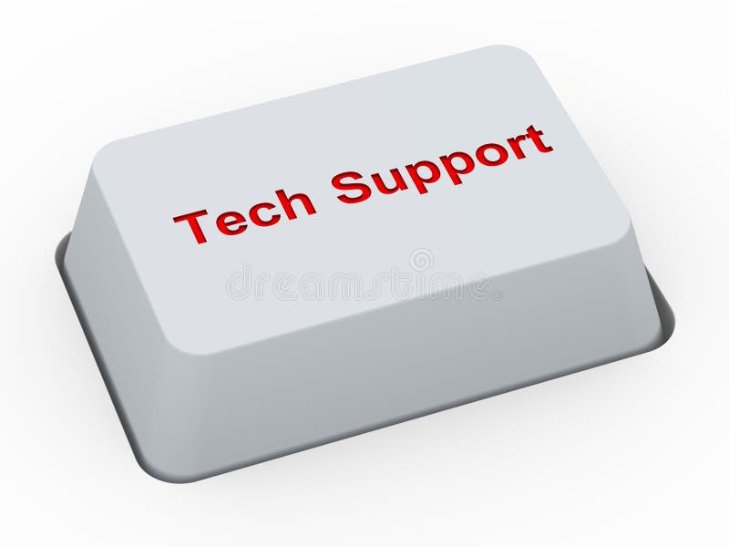 3d button tech support stock illustration. Illustration of ...