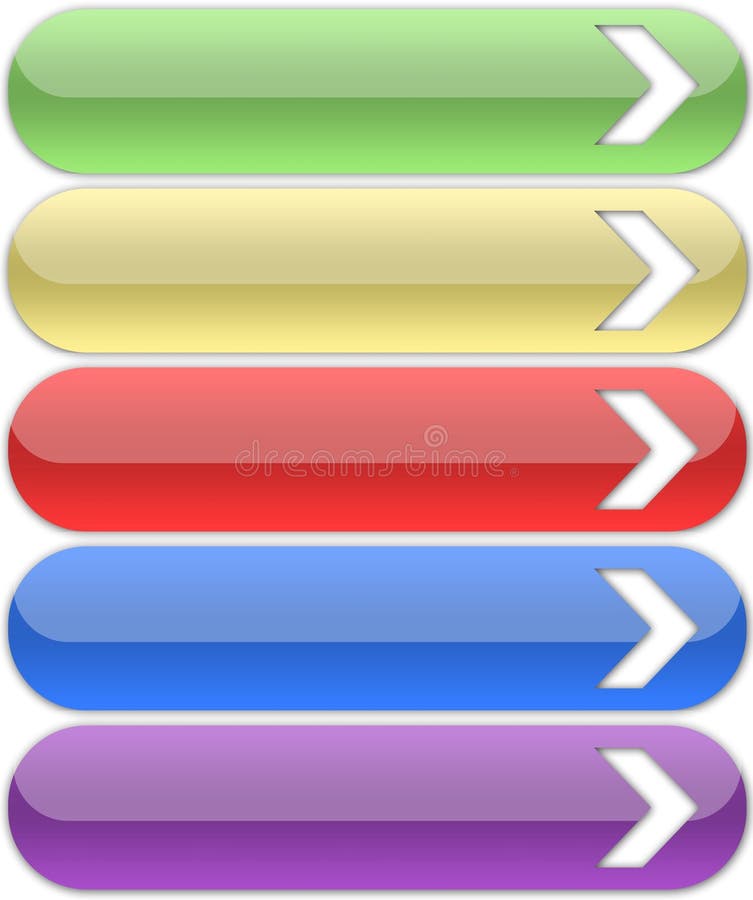 Web buttons with arrows stock illustration. Illustration of icons ...