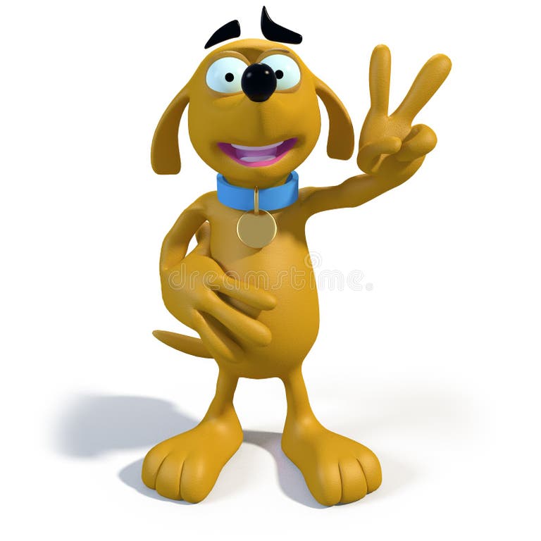 Cartoon Dog Peace Sign Stock Illustrations – 230 Cartoon Dog Peace Sign ...