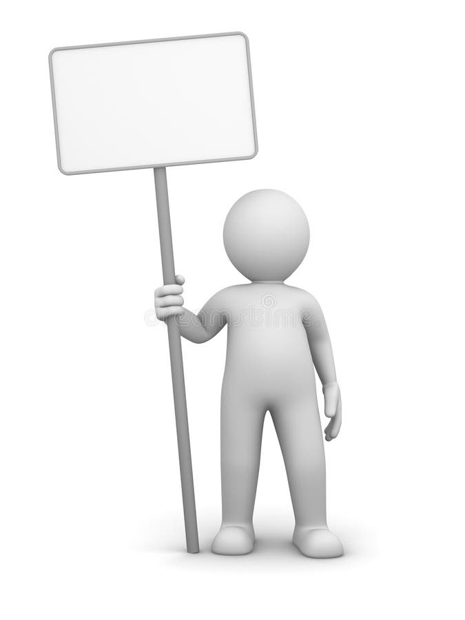 Blank Message Board 3d Icon Stock Illustration - Illustration of render ...