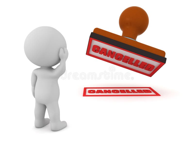 Cancel Character Stock Illustrations – 1,042 Cancel Character Stock ...