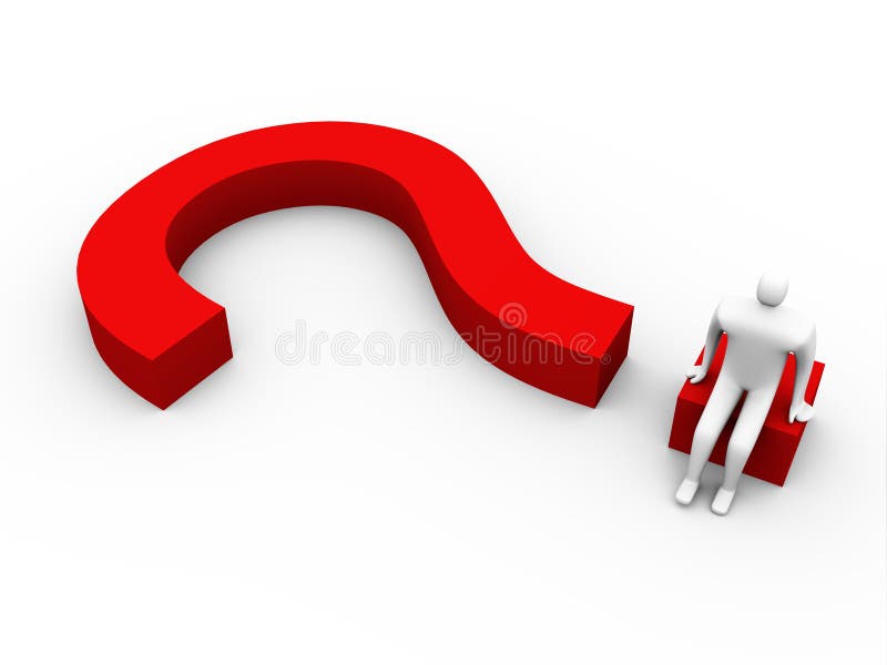 3d Character With Question Mark Picture. Image: 18823587