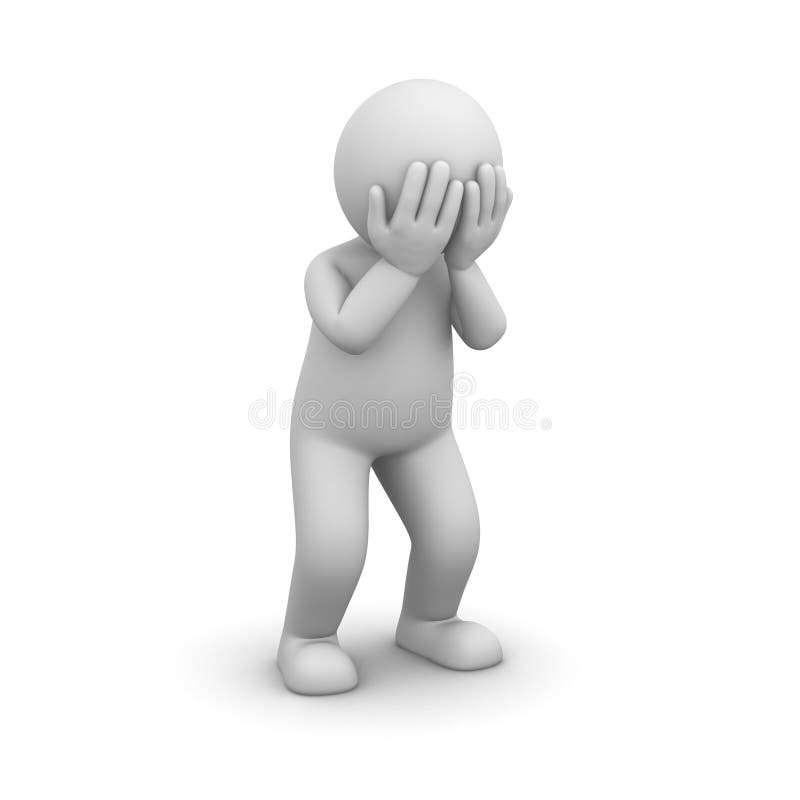 3d depressed sad person stock illustration. Illustration of character ...