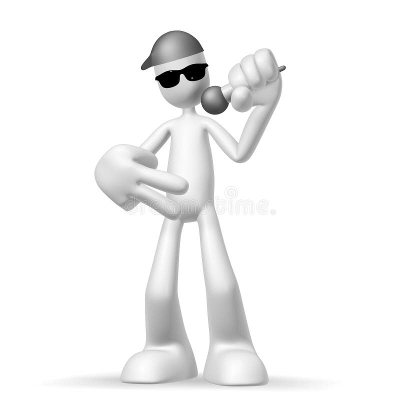 3d character singer stock illustration. Illustration of abstract - 10784935