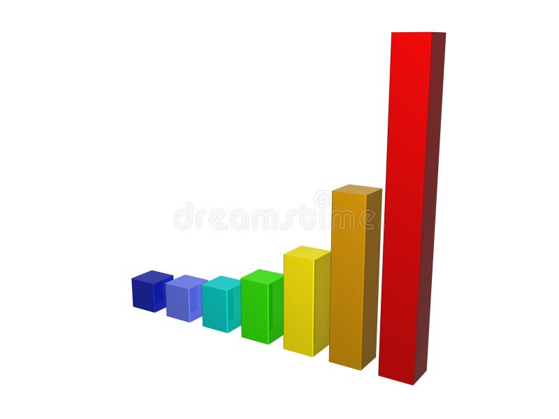 3d chart stock illustration. Illustration of increase - 4960913