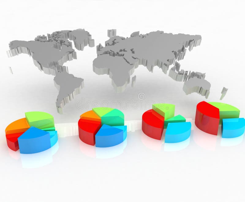 3D chart stock illustration. Illustration of design, composite - 5332405