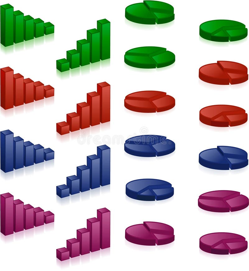 Colored Bar Chart Graph stock illustration. Illustration of chart - 4843109