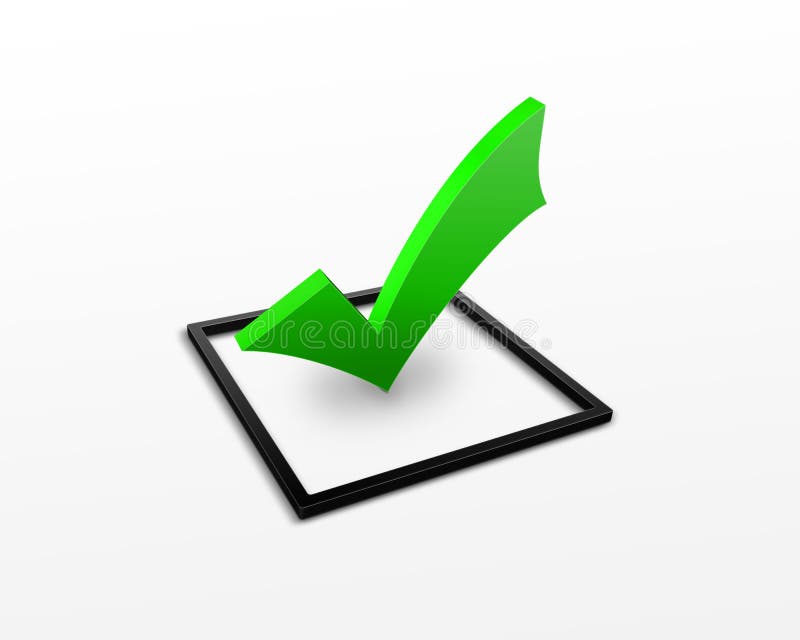 Vote Check Box 3D stock illustration. Illustration of politics - 6015205