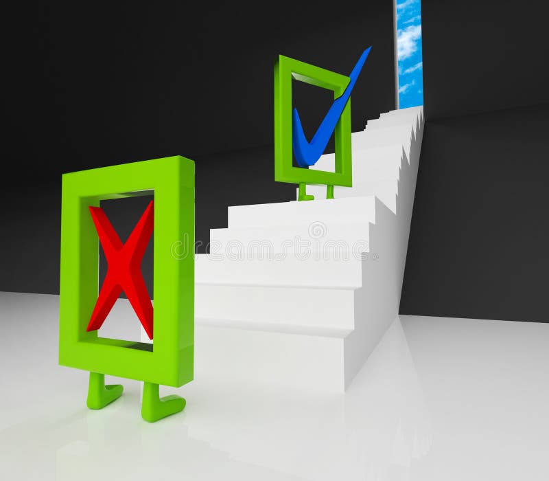 3d Check Box with Check Mark Stock Illustration - Illustration of ...