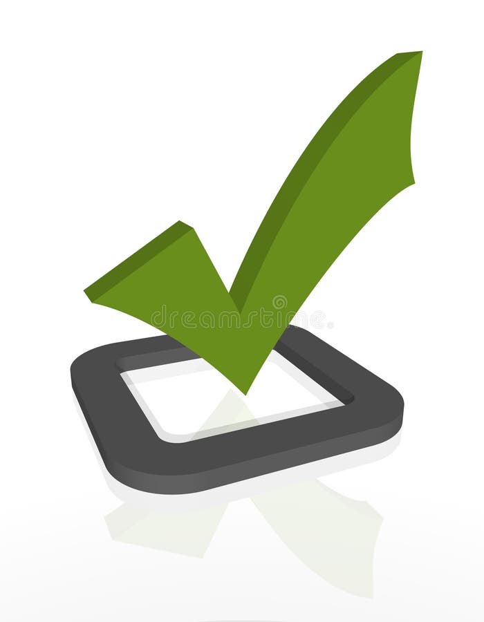 3D Check Mark - Get It Done! Stock Illustration - Illustration of ...