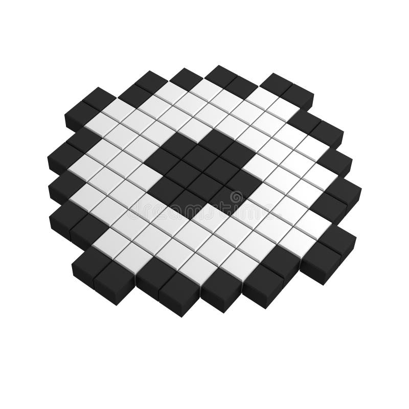 3d checkbox pixel icon stock illustration. Illustration of point - 20382944