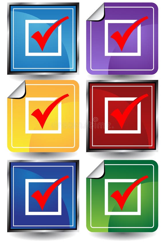 Checkmark Sticker Set Stock Illustrations – 2,063 Checkmark Sticker Set ...