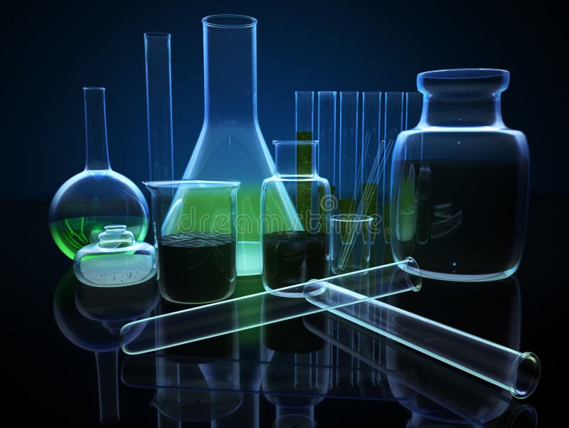 Fluorescent Flasks stock photo. Image of experiments, research - 1921262