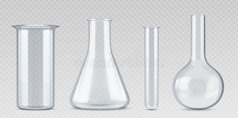 3d Chemistry Laboratory Glass Science Test Flask Stock Vector ...