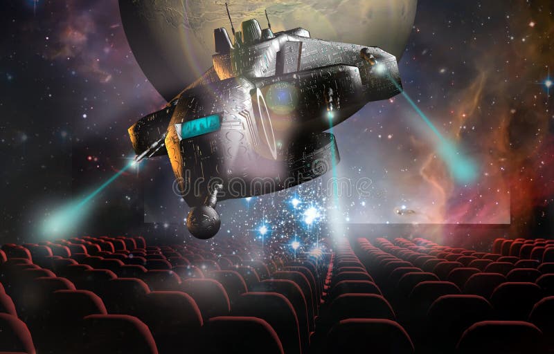 3D cinema stock illustration. Illustration of station - 10384927