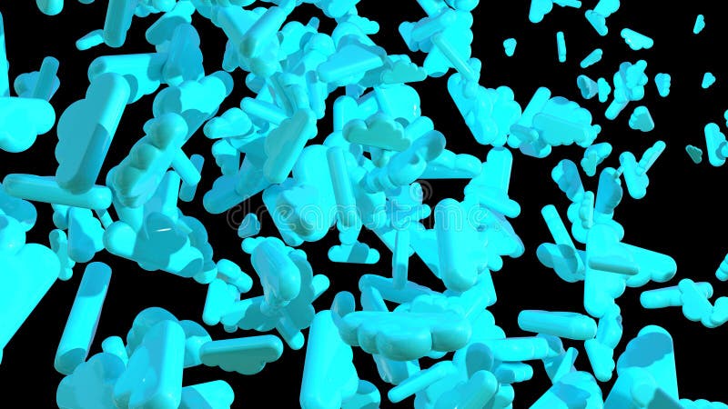 3D Cloud Magnitude Side View Stock Illustration - Illustration of ...