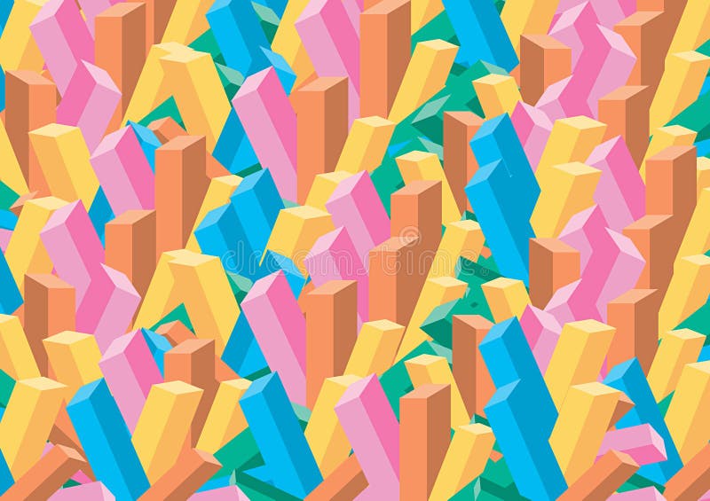 3D Color Blocks stock vector. Illustration of colourful - 2541631