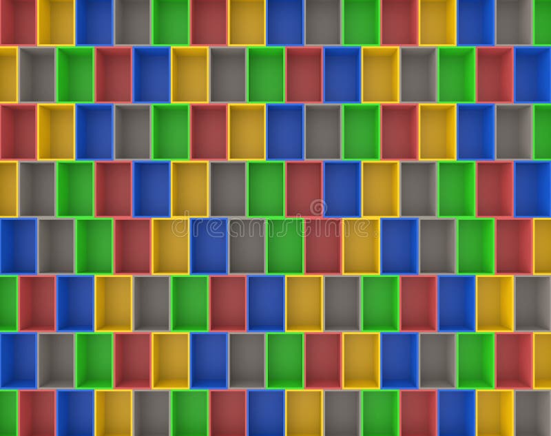 3d color cells array stock illustration. Illustration of shelf - 28999307