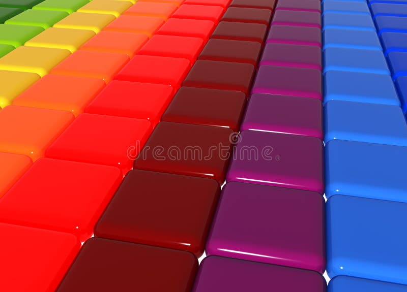 3d color cubes stock illustration. Illustration of concept - 25593002