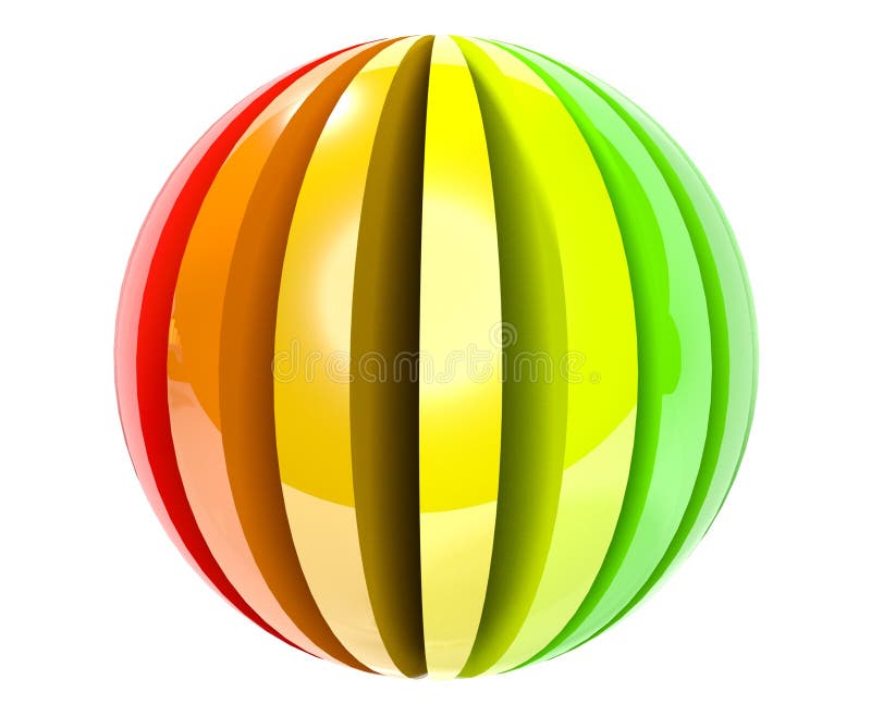 3d Colored Ball Icon Isolated on White Stock Illustration ...