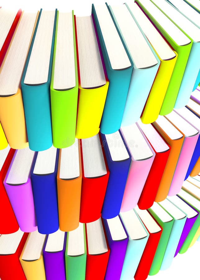 Colored books stock photo. Image of books, school, learn - 3444442
