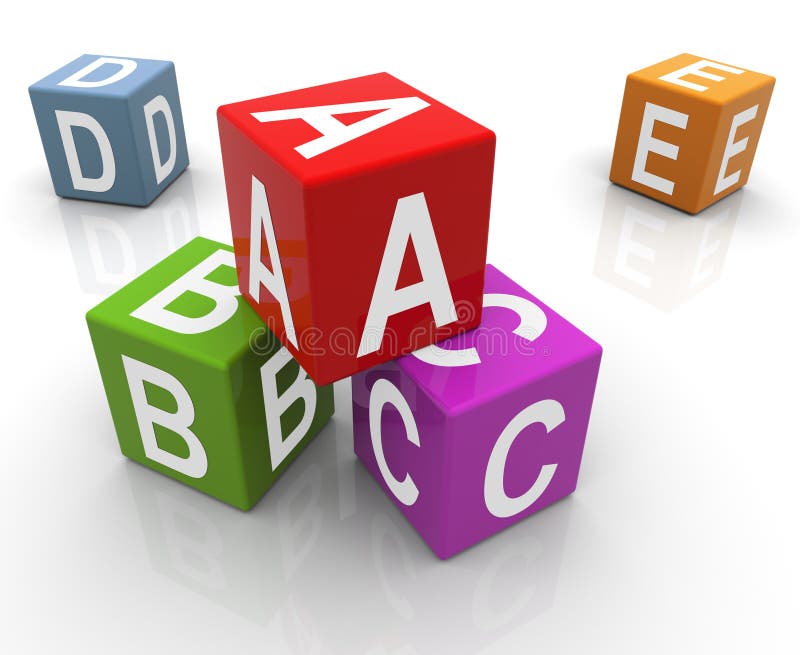 3d alphabet boxes stock illustration. Illustration of qwerty - 23025767