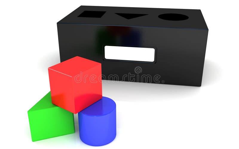 Three-dimensional Color Blocks Stock Illustration - Illustration of ...