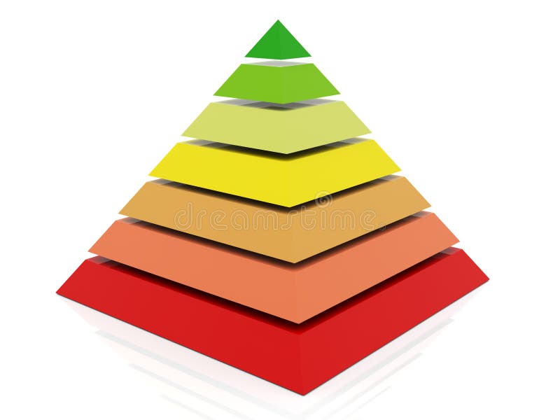 Three level pyramid stock illustration. Illustration of growth - 23855020