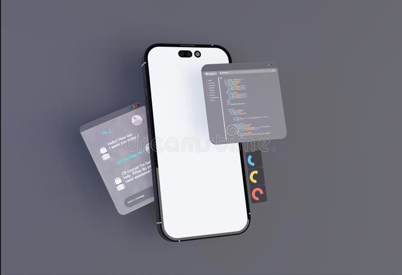 3d Computer Ai Robot Chatbot Web Uiux Software Programming Algorithms Stock Image Image Of