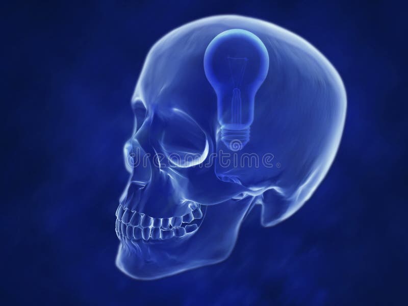 3d concept human scull stock illustration. Illustration of forensic ...