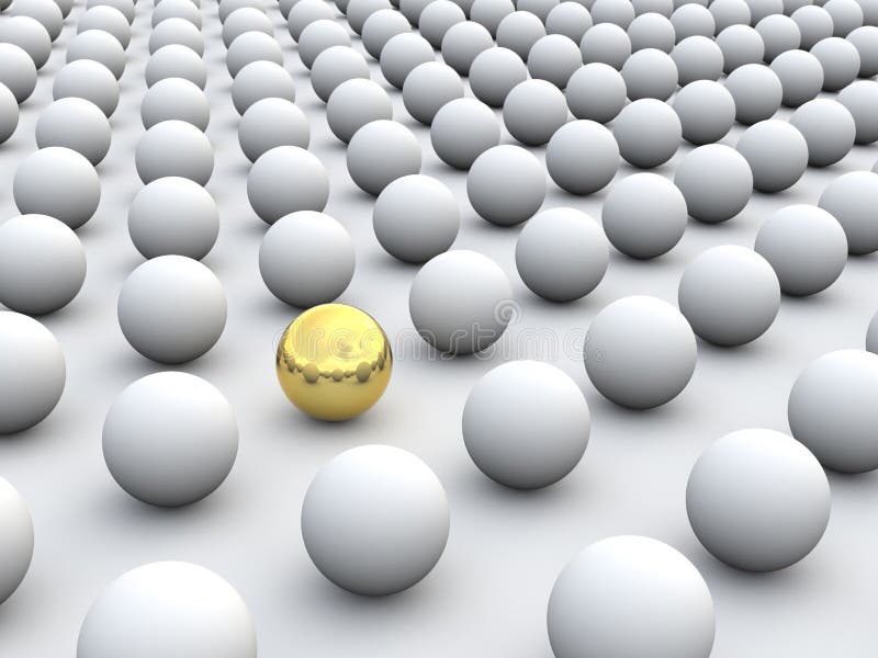 3D Concept Individualism and Uniqueness Stock Illustration ...