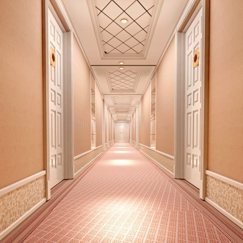 3d corridor stock illustration. Illustration of house - 17694858