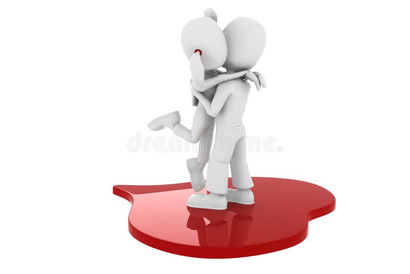3d couple hugging stock illustration. Illustration of friend - 12336067