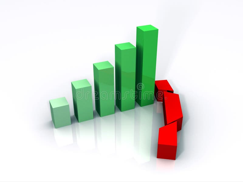 3D Crashed Graph stock illustration. Illustration of financial - 9217481