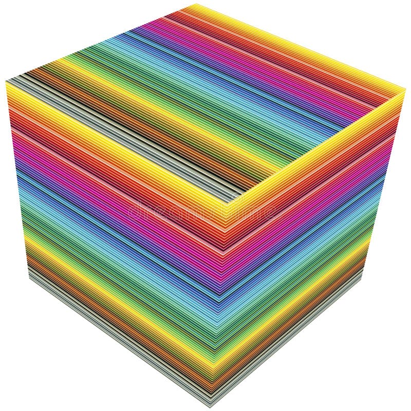 3D cube color guide stock illustration. Illustration of prepress - 23049977