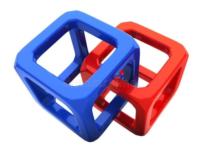 3D cube le symbole illustration stock. Illustration of métal - 15962248