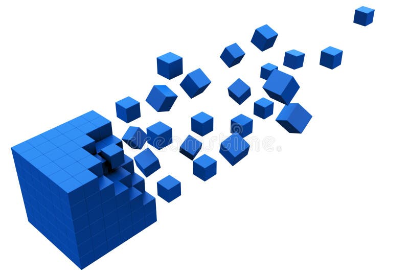 3D cube movement stock illustration. Illustration of silver - 24806734