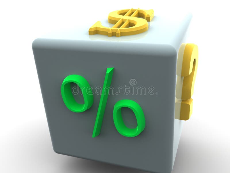 3D Cube with Text Symbols stock illustration. Illustration of symbol ...