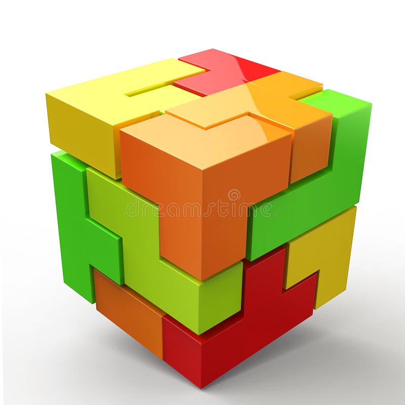 Colorful cubes 3D stock vector. Illustration of gradient - 26218335