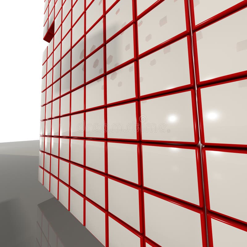 3D Cubes Grid stock illustration. Illustration of modern - 3464951