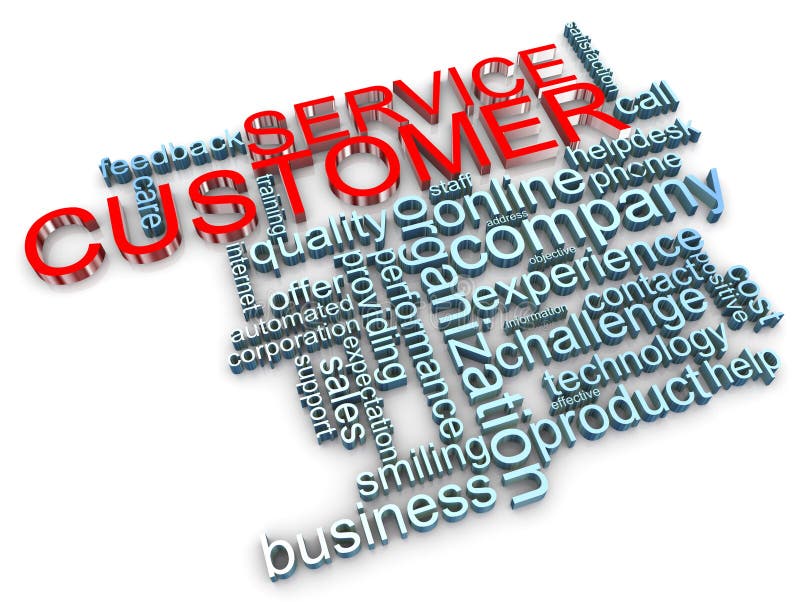 3d customer service tags stock illustration. Illustration of ...