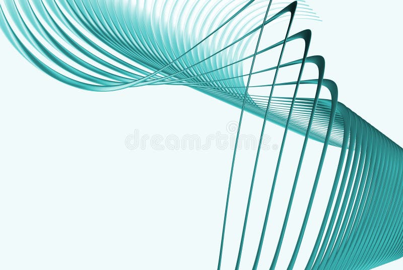 3d cyan lines stock illustration. Illustration of focus - 2428312