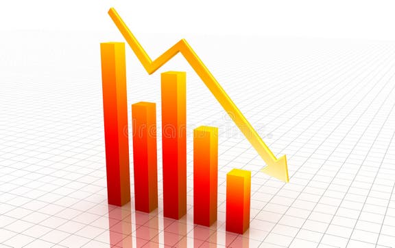 3d decrease graph stock illustration. Illustration of percentage - 14222900