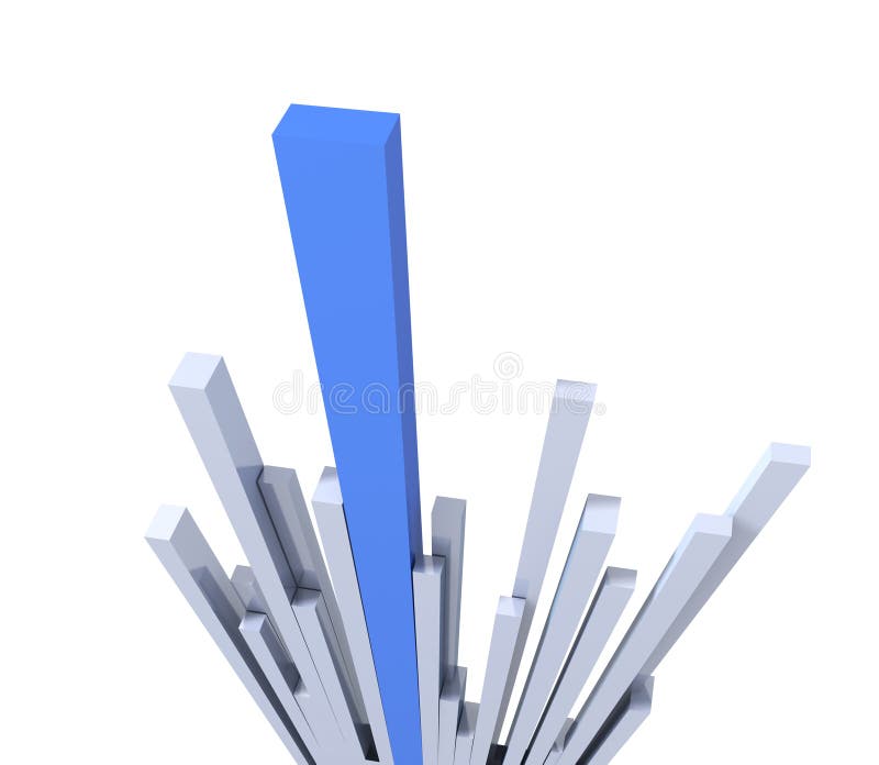 3d Diagram, Showing Positive Results Stock Illustration - Illustration ...