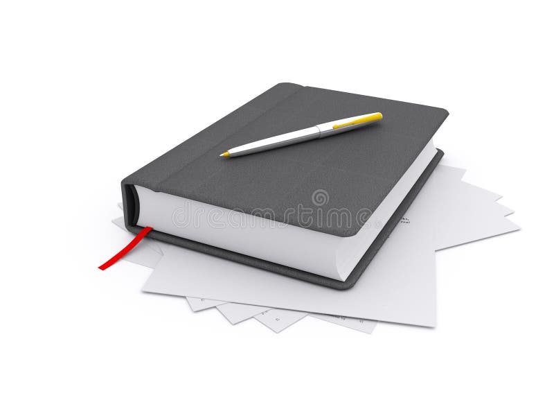 3d diary stock illustration. Illustration of book, education - 19140466