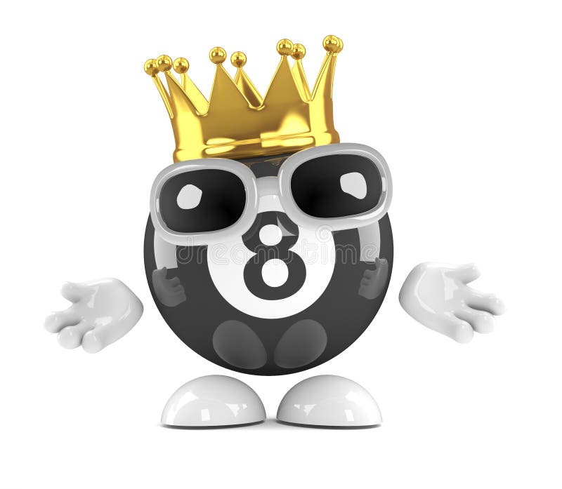 Eight Ball Gold Crown Stock Illustrations – 30 Eight Ball Gold Crown ...
