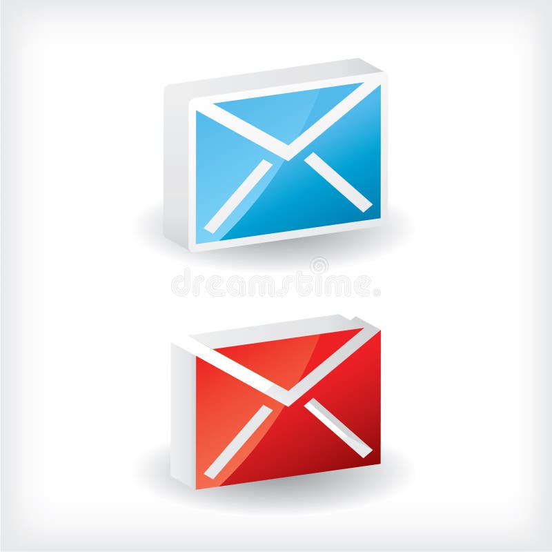 3d email icons stock vector. Illustration of icon, info - 18885826