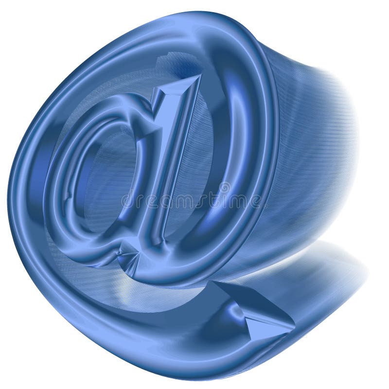 3D Email symbol stock illustration. Illustration of tail - 613115